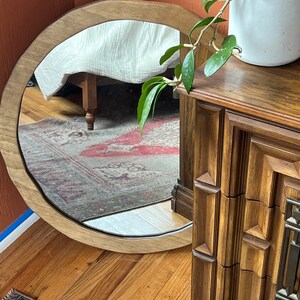 Wavy Concrete Mirror, Artistic Irregular Rock Mirror, Organic Home ...