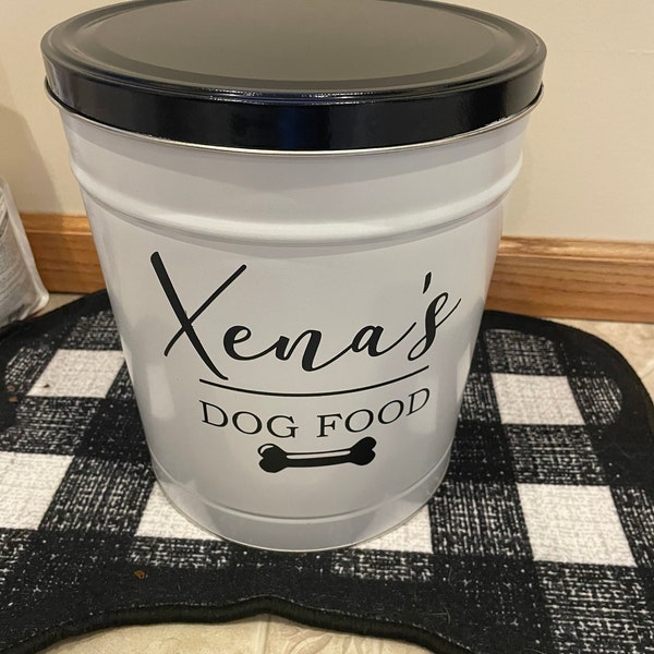 Farmhouse Decor, Dog Food Tin, Dog Food Bin, Farmhouse Dog Food ...