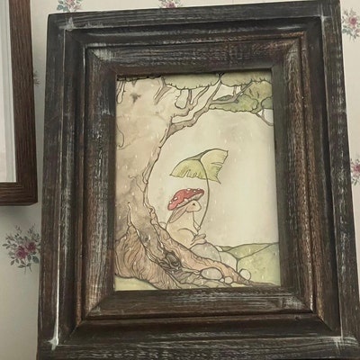 Rainy Day Bunny mini Art Print 5x7 Bookmark and Sticker - Etsy