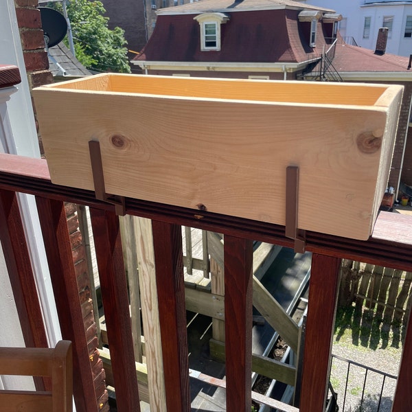Custom Flower Box Brackets for Deck Railings - Etsy