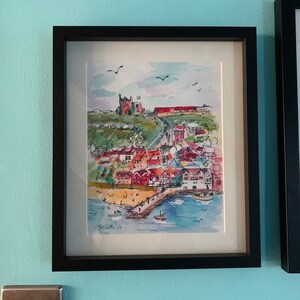 Whitby Print Signed Framed Holiday Resort Memory to Cheer - Etsy UK