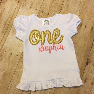 ONE Cursive Applique Font/design - Etsy