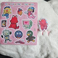 Dont Hug Me Im Scared DHMIS Die Cut Vinyl Sticker Sheet 6.5 X 5.5 10 ...