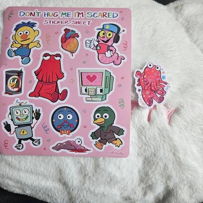 Dont Hug Me Im Scared DHMIS Die Cut Vinyl Sticker Sheet 6.5 X 5.5 10 ...
