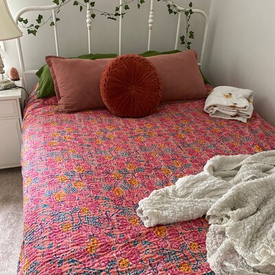 Indian Handmade Razai Voile Cotton Flower Block Print Razai - Etsy