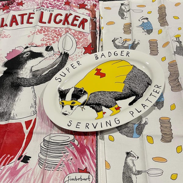 British Wildlife Collection - Badger Dinner Plate - Etsy