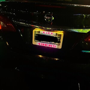 Custom Illuminated License Plate Frame by Lumisign No Wires, Battery ...