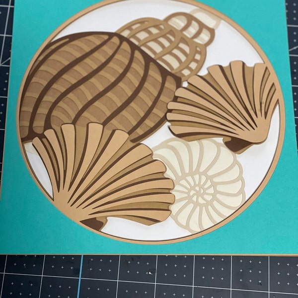 3D SEASHELLS SVG - Layered Shadow Box Svg - for Cricut - for Silhouette ...