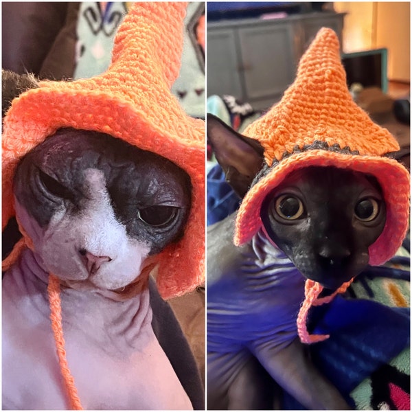 Witch Hat for Cat, Pet Costume, Cat Halloween Costume, Pet Halloween ...