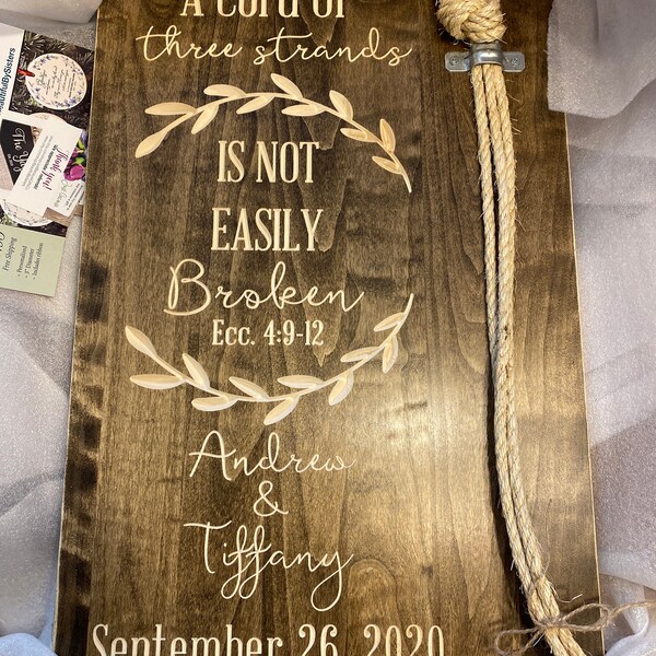 KJV Bible | A Threefold Cord | God's Knot | Unity Rope | Braid for ...