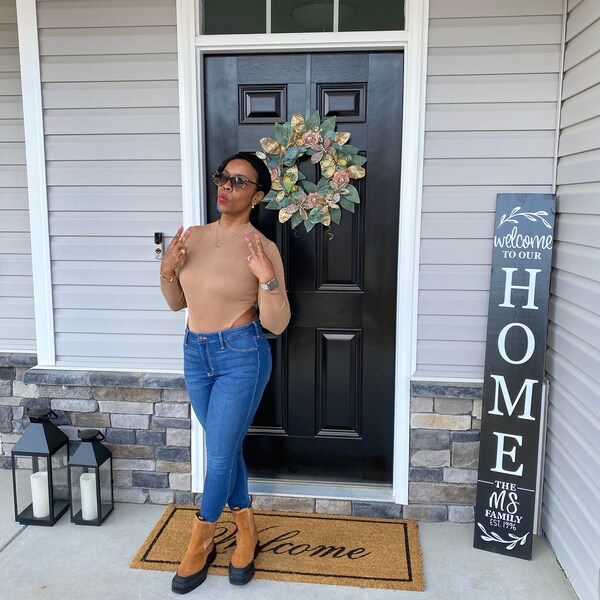 Personalized Porch Sign | 4 FT | 5 FT | Leaning Sign | Porch Decor ...