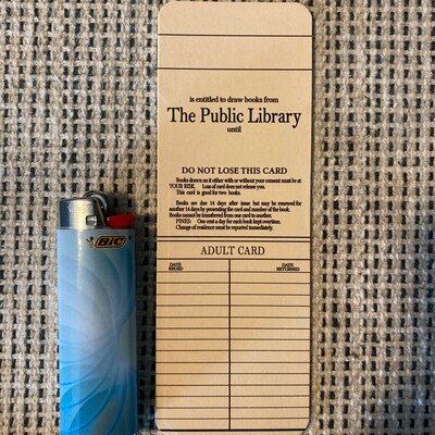 Old Fashioned Vintage Public Library Card Bookmark - Etsy