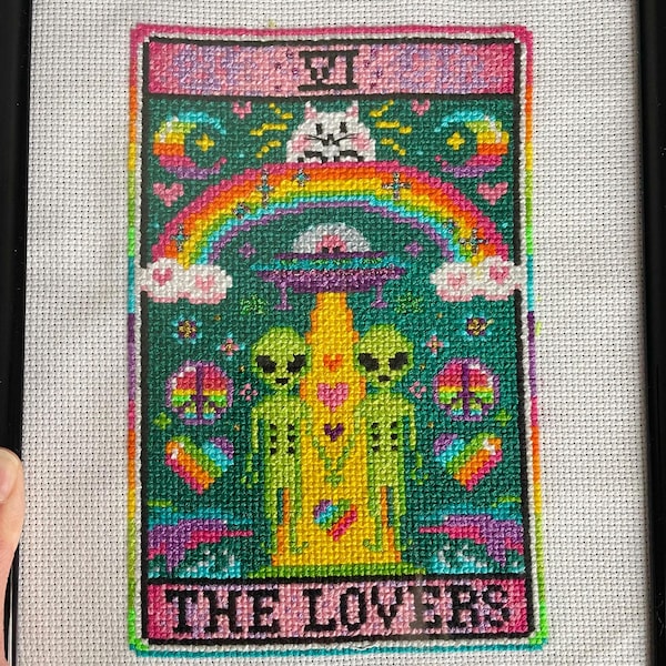 The Lovers - Nostalgic Tarot - Cross Stitch Pattern - Retro, 90's ...