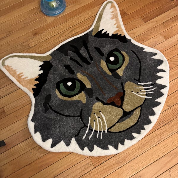 Panther Tufted Rug, Handmade Custom Rug, American Traditional Panther ...