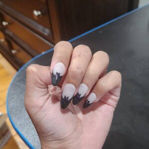 MIDORI Gold Floral Nail Art Press on Nails Jade Magnetic Nails 3D Gel ...