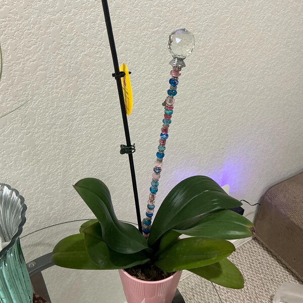 Ladybug Garden Stake + BONUS Ladybug Magnet - Beaded Fairy Garden Wand ...