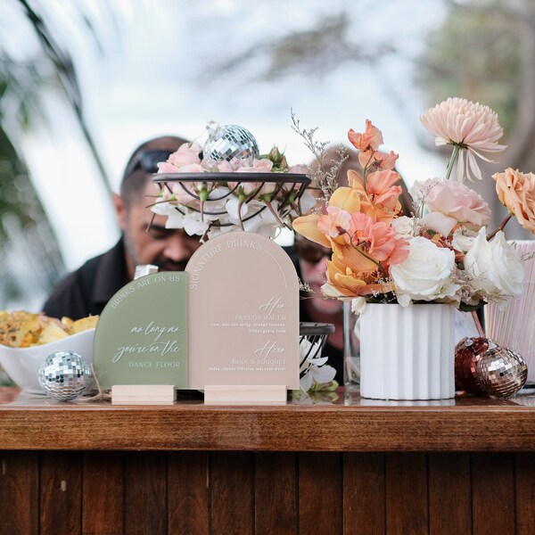 Custom Half Arch Text Acrylic Sign - Small Acrylic Business Signs ...