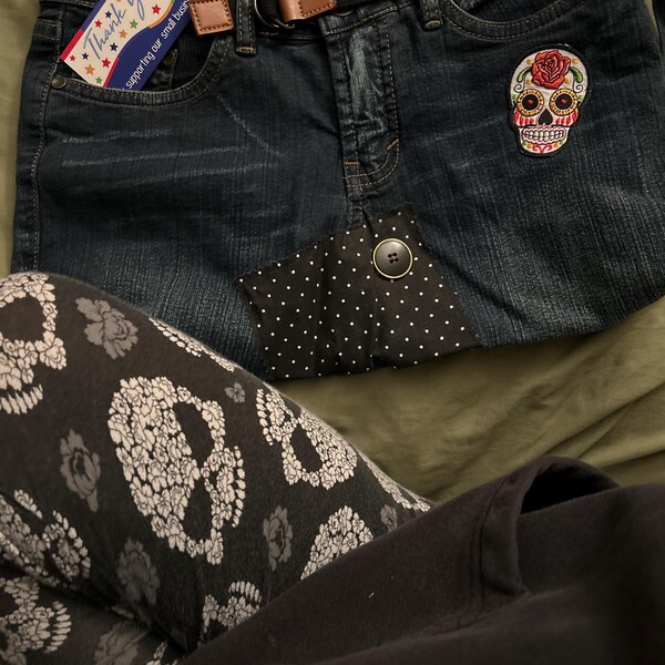 10 Blue Jean Waistbands/denim Logo Waistbands/denim Scraps/jean Pieces ...