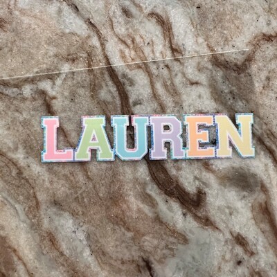 Floral Custom Name Stickers, Personalized Name Decal for School ...