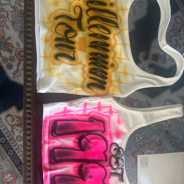Airbrush Croptop Est Year Custom Design - Etsy