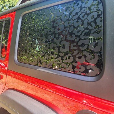 Leopard Cheetah Print Rear Window Decals Fit Jeep Wrangler Unlimited ...