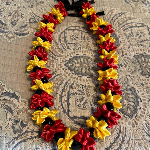 Purple Crown Flower , Hawaiian Ribbon Lei,graduation Lei,anniversary ...