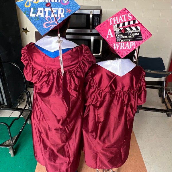 Personalized Film Student Graduation Cap Topper, Funny Grad Cap Topper ...