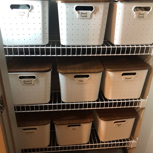 Greeting Card Box Labels, Custom Vinyl Labels, Greeting Card Organizer ...