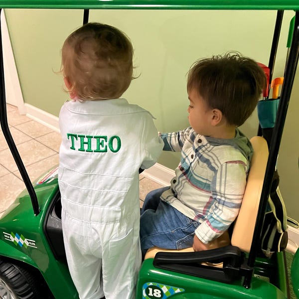 Personalized Golf Long-short Caddy Outfit for Kids*toddler Golf White ...