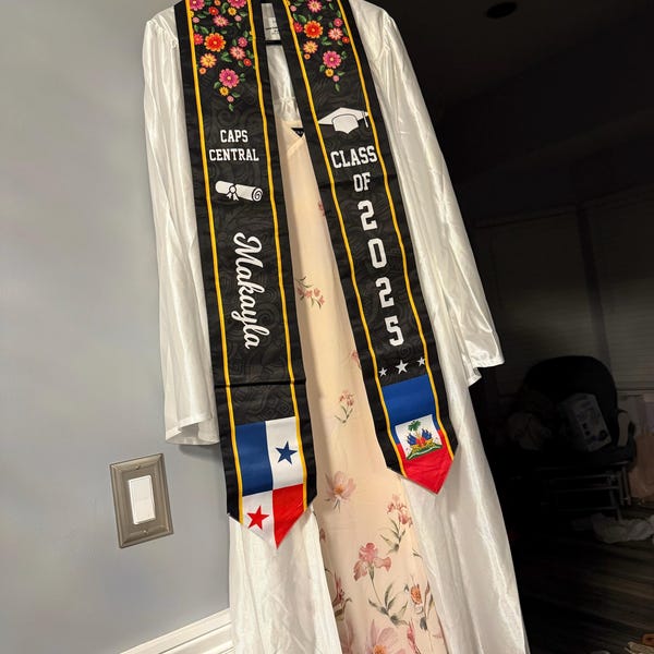 Custom in Loving Memory Graduation Stoles, Custom Graduation Stole With ...