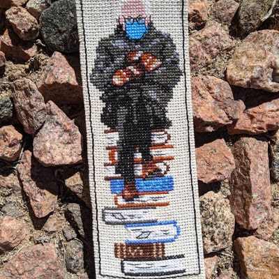 Bernie Sanders Bookmark Cross Stitch Pattern,bernie Sanders Meme Cross ...