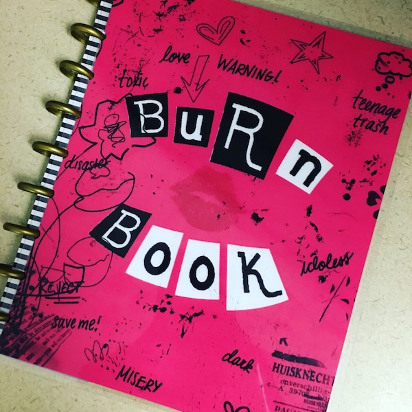 Front and Back Cover Set Mean Girls Inspired *burn Book* 4 Use W ...
