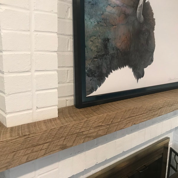 Distressed Fireplace Mantle, Reclaimed Beam Mantel, Rustic Floating ...