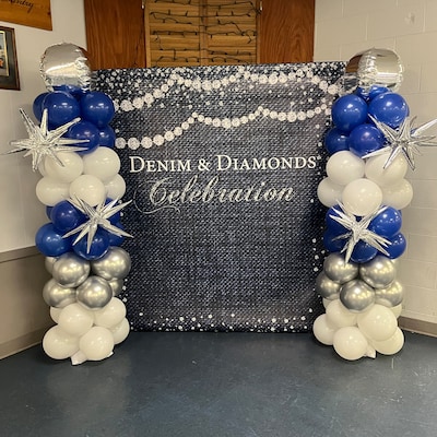 Denim and Diamonds Backdrop, Denim and Diamonds Step and Repeat ...