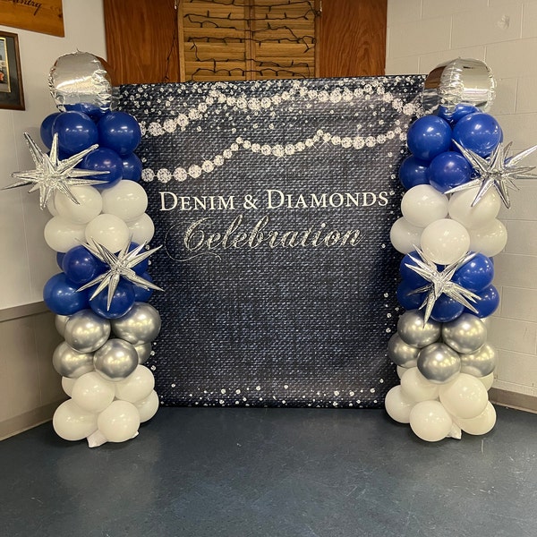 Denim and Diamonds Backdrop, Denim and Diamonds Step and Repeat ...