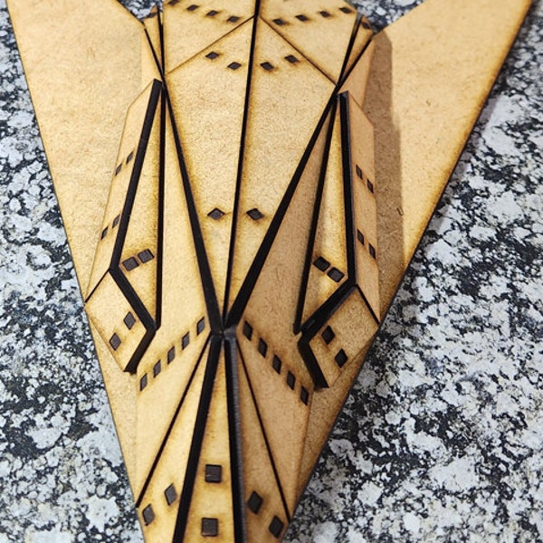 Lockheed F-117- Nighthawk- 3D Puzzle SVG 3D Model Puzzle File 3D Svg ...