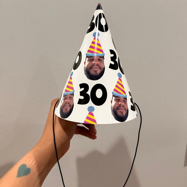 Custom Birthday Party Hat – Photo Party Hat – Personalized With Your ...