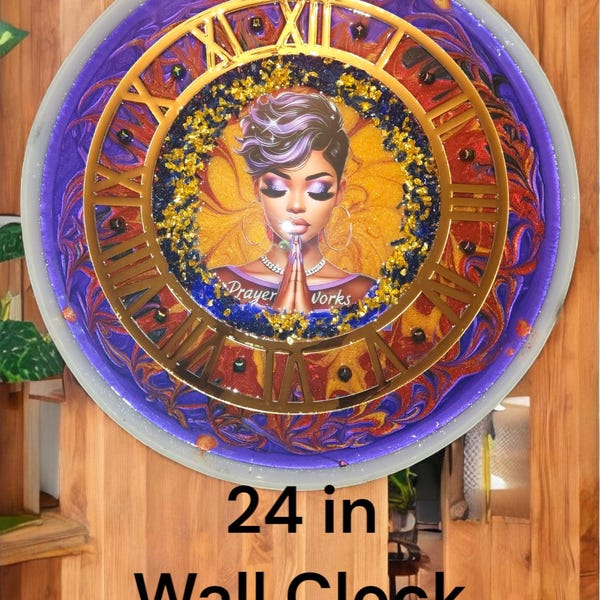 Acrylic Face Clock Mirrored Frame, Resin Epoxy Art, Wall Clock Supplier ...