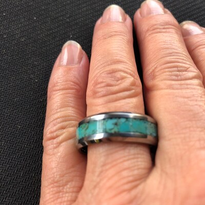 Genuine Sapphire Ring, Meteorite Dust, Ceylon Blue Sapphires, Cerulean ...