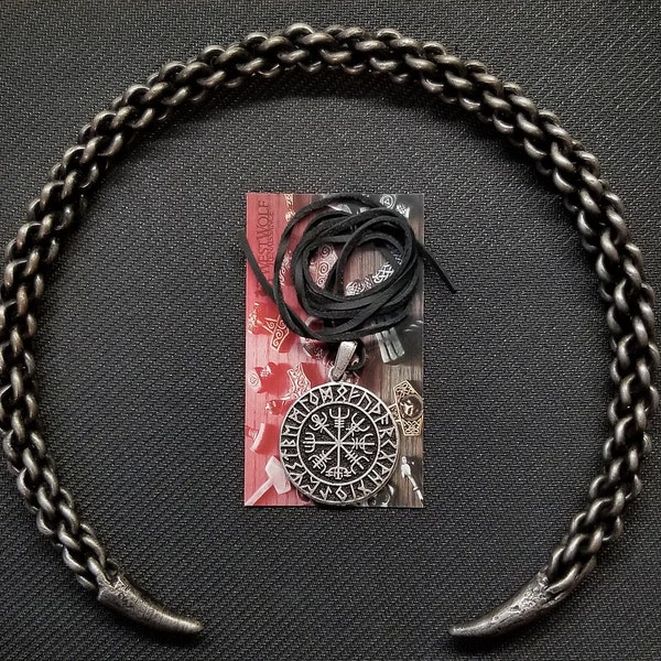 Hand-forged Braided Steel Scorpion Tail Neck Torc Claw / Talon Torc ...