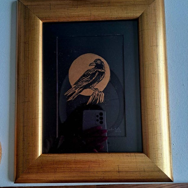 Handmade Limited Edition A4 Linocut Print of a Selkie and Seal 'return ...