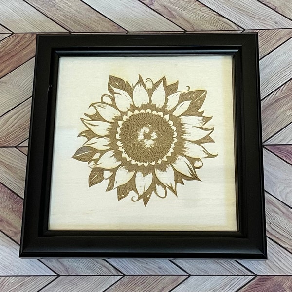 Laser Engrave File, Sunflower SVG, Cards Garden Flags Signs Sublimation ...