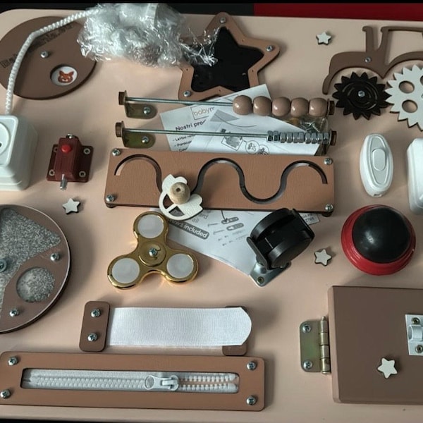 Sensory Panel Montessori Activity Table Babymania Busy Board Activity ...