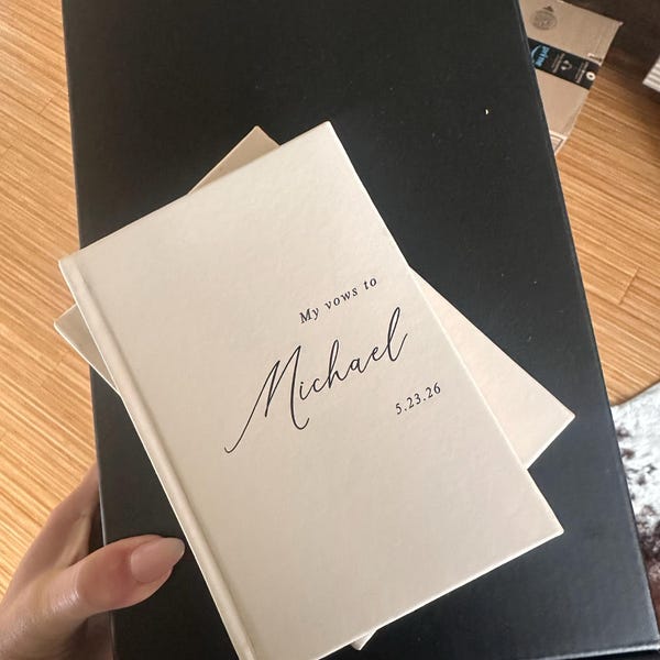 2 Vow Books My Vows to - Hard Cover Wedding Ceremony or Elopement Vow ...