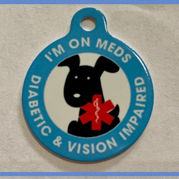 Medical ID Tag - I Have Diabetes Dog Medical Alert - Etsy