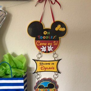 Printable Mickey Mouse Clubhouse Birthday Door Sign-mickey Mouse ...