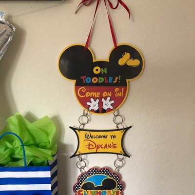 Printable Mickey Mouse Clubhouse Birthday Door Sign-mickey Mouse ...