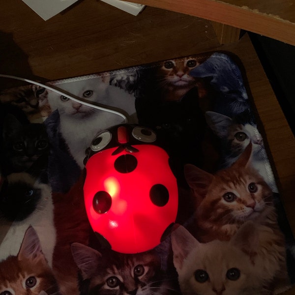 Ladybug Computer Mouse With Bobble Eyes and Mood Light - Etsy