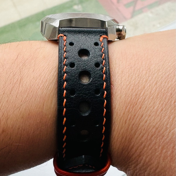 Pilot Watch Strap for IWC, Aviation Watch. Tan Brown Vachetta Leather ...