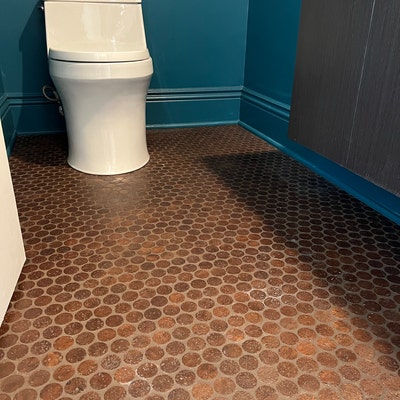 1 Cork Mosaic Tile for Floors, Walls, Bathroom, Kitchen Penny Round ...